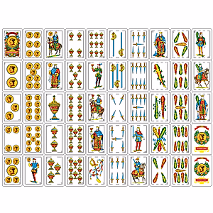 Liliane Collection Spanish Playing Cards - 2 Full Decks with 50 Cards - Smooth Plastic Coated Cards – cartas Barajas o Naipes Espanoles in a Beautifully Artistic Traditional Design