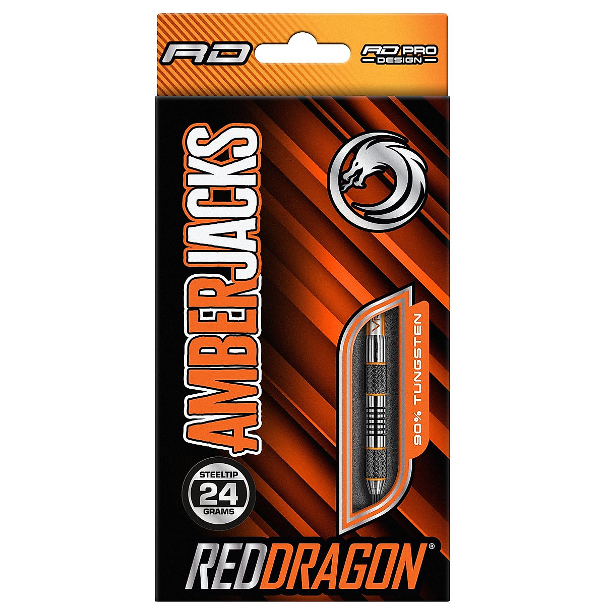 RED DRAGON Amberjack 5: 24g Tungsten Darts Set with Flights and Stems