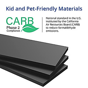 Cozy Castle Kitchen Pantry Storage Cabinet 75" Tall 4 Doors Wood Freestanding Cupboard with Open Countertop and Adjustable Shelves Utility Cabinets for Dining Room Living Room Laundry Bathroom, Black