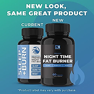 Night Time Fat Burner | Shred Fat While You Sleep | Hunger Suppressant & Weight Loss Support Supplements for Women & Men | Burn Belly Fat, Support Metabolism & Fall Asleep Fast | 60 Nighttime Pills