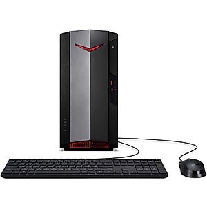 acer 2023 Nitro 50 Gaming Desktop Intel 8-Core i7-11700 32GB RAM 1TB PCIe SSD 2TB HDD NVIDIA GTX 1650 Super GDDR6 4GB HDMI DP DVI-D USB-C WiFi AX BT RJ-45 Windows 11 Home w/RE USB Drive
