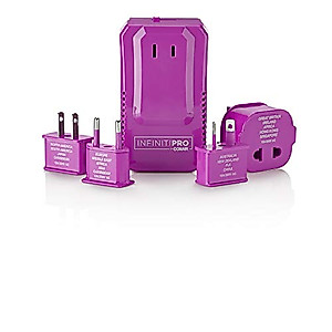 INFINITIPRO by Conair Travel Voltage Converter with Adapter Plugs for Hair Styling Tools & Appliances by Travel Smart