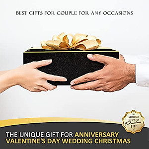 FONDBLOU Engagement Gift for Couple, Wedding Bridal Shower Gift, Funny Couples Gifts for Bride and Groom, Mr and Mrs, Newlywed, Anniversary, Christmas, 18oz Ring Finger Wine Glasses