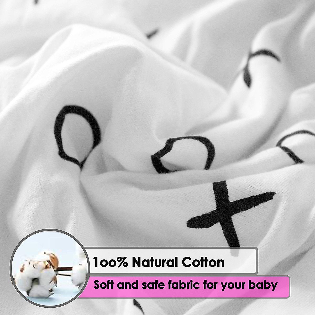 Milky Chic GOTS Fitted Baby Crib Sheet, Breathable 100% Organic Cotton Mattress Sheet for Boys and Girls, Fits Standard Size Mattresses, 52x28x9 inches (White, Pack of 1)