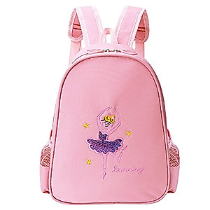 BAOHULU Toddler Backpack Ballet Dance Bag 9 Colors for Girls 2-8Y CL003_Pink