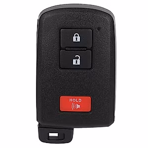 ZENITHIKE Replacement Keyless Entry Smart Proximity Remote Key Fob 3-Buttons Key Uncut Blade Replacement for T OYOTA Prius C/Tacoma/Land Cruiser/Highlander HYQ14FBA Set of 1