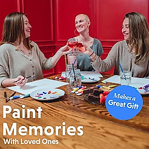 Crafts 4 All Acrylic Paint Brushes - Pack of 12 Professional, Wide and Fine Tip, Nylon Hair Artist Paintbrushes - Paintbrush Bulk Set for Watercolor, Canvas, Craft, Detail & Oil Painting