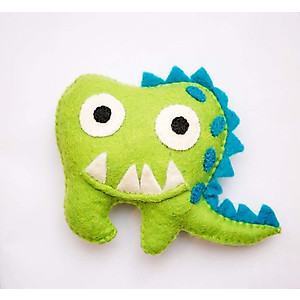 Nivas Handmade Dinosaur Tooth Fairy Pouch / Boy Tooth Fairy Pillow / Girl Tooth Fairy Pillow / Keepake Tooth Fairy Pillow / Monster Theme Tooth Fairy