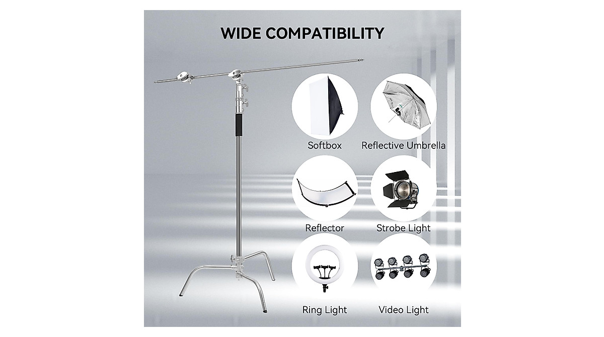 Adjustable Backdrop Stand 6.5 x 6.5ft for Photography & Events