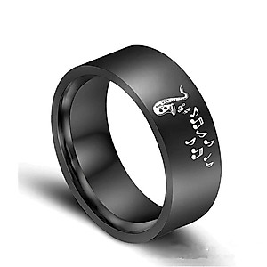 ZKXXJ Personalized Saxophone Ring for him her,Stainless Steel Name Date Latitude Custom Finger Band Musical Rings Music Notes Enthusiast Gift for Men Women with free Engraving