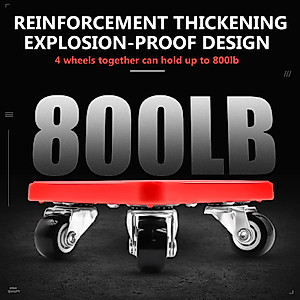 Furniture Dolly,Furniture Lifters for Heavy Furniture,Furniture Dolly with 4 Wheels Heavy Duty, 800 LB Load Capacity.Mobile Trolleys with Casters, Used to Push Furniture, Electrical Appliances