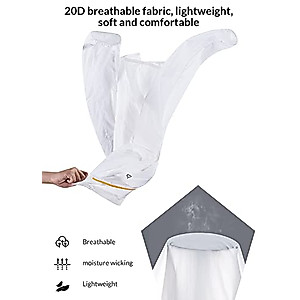 BALEAF Men's Cycling Windbreaker Jackets Lightweight Windproof Packable Pockets Reflective Water-resistant UPF40+ All Weather White L