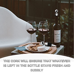 BLMHTWO 4 Pieces Wine Stopper Wine Bottle Stopper Reusable Round Head Tapered Beverage Bottle Stopper Saver Sealer Wine Stoppers Corks for Wine Champagne Bar Party Wedding, Plastic