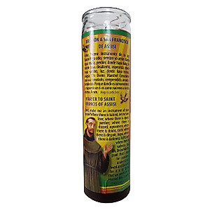 Saint Francis of Assisi (San Francisco de Assisi) Brown Pillar Devotional Candle