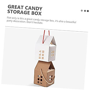 BESTOYARD 90 Pcs Portable Box Shipping Supplies Halloween Candy Container Chocolate Bags Birthday Treat Case Chrismas Gifts Small Packaging Supplies Food Paper Wedding Supplies Bride
