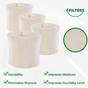 Lxiyu 4-Pack Replacement for Emerson MAF2 Moist air Wicking Humidifier Filter Designed to Compatible with Emerson Part # MAF2 & Kenmore Part # 15508, Noma Part #EF2.