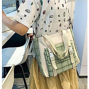 Sanley 5Pcs Kawaii Backpack Set with Cute Bear Accessories Backpack Casual Backpack Travel Backpack Cute Backpack(01-Green Backpack)