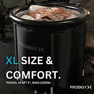 PRODIGYX Ice Bath Tub - Cold Plunge Tub for Athletes - Large Size, Portable, Outdoors - Lid & Thermometer