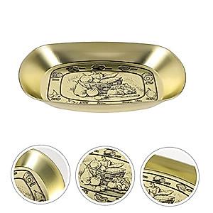 Zerodeko 2pcs Tinplate fruit plate dessert bowls candle dish fruit tray jewelry storage plate tray snack bowl pasta bowls farmhouse centerpiece fruit bowl storage tray paper cup