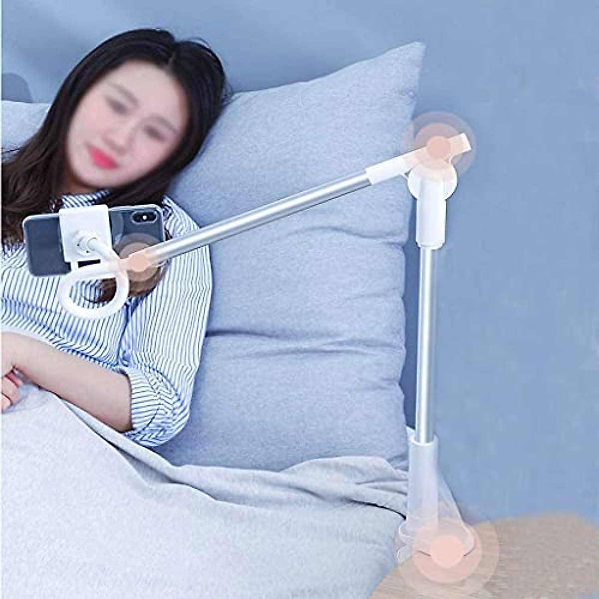 N/A Cell Phone Clip Holder，for Bedroom Desktop Office Bathroom Kitchen, Rotate Freely Lazy Bracket Holder