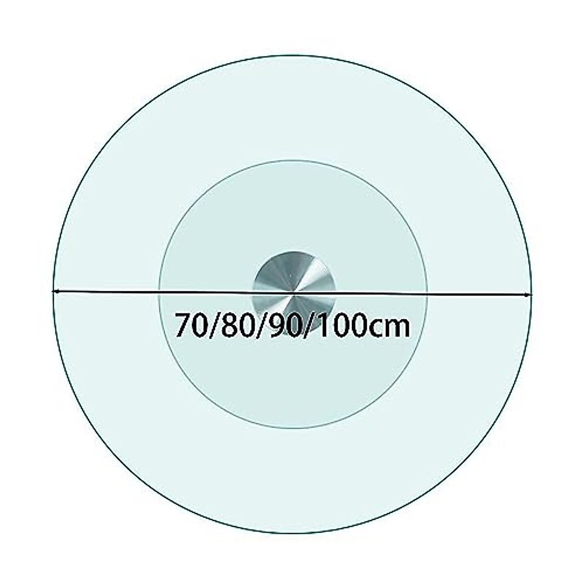 BBAUER Lazy Susan Turntable for Table, Transparent Table Turntable, Round Glass Dining Table Top, for Dining, Restaurant Table and Lazy Susan