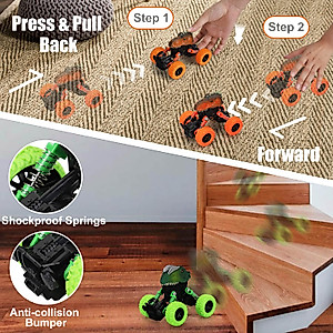 STEAM Life Dinosaur Cars Truck 4 Pack Dinosaur Pull Back Car for Toddlers Dinosaur Toys for Kids 3-5 Dinosaur Monster Truck Toys Dino Toy Set Christmas Birthday Gifts for 3 4 5 6 8 Year Old