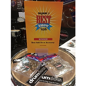 Drumdots - Drum Dampening Control that Reduces the Over-Ring Without Changing the Tone of your Drum - 2 Pack