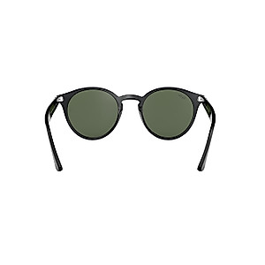 Ray-Ban RB2180 Round Sunglasses, Black/Dark Green, 49 mm