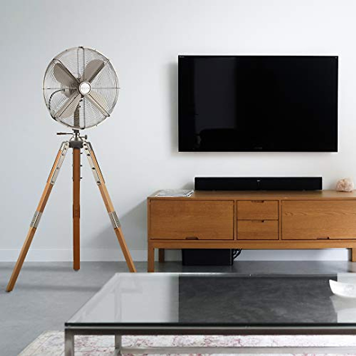 Star Fans Tripod, 16", Satin Nickel