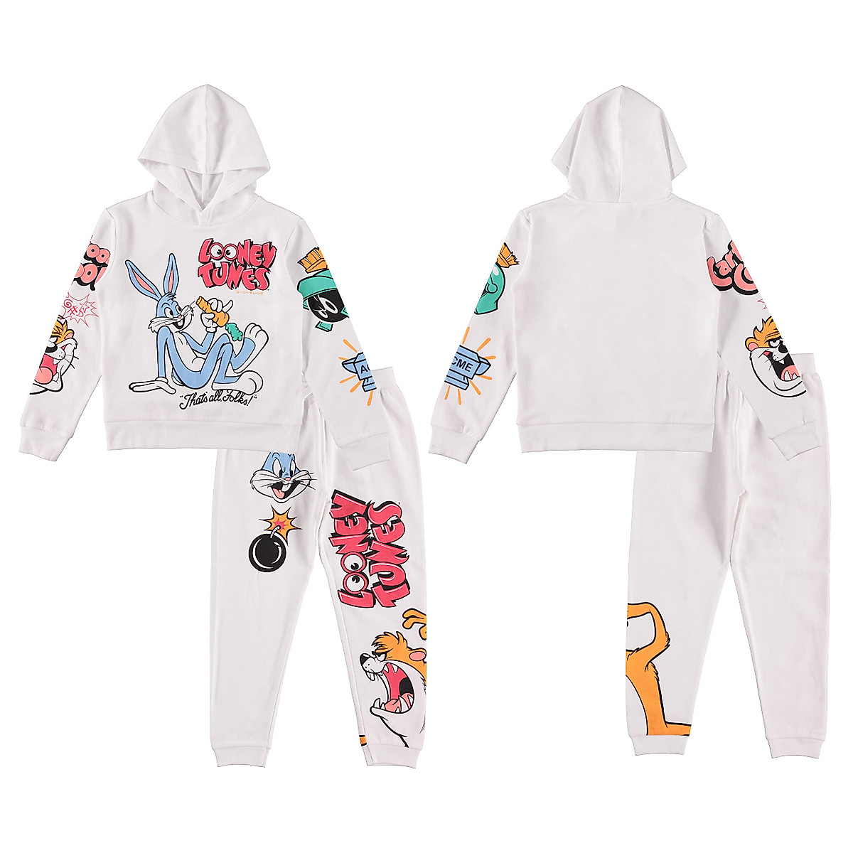 Looney Tunes Boys Hoodie and Jogger Pants 2-Piece Outfit Set- Boys Sizes 4-16