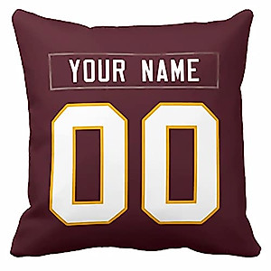 Throw Pillow 2 Packs Custom Any Name and Number for Men Youth Boy Gift