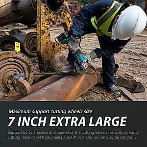 Berserker 36V Cordless 7" Brushless Power Angle Grinder Tool, 2 * 4.0Ah Li-Ion Battery Operated and Charger, Electric Paddle Switch Handheld Heavy Duty Cut-Off Grinder for Metal Wood Cutting/Grinding