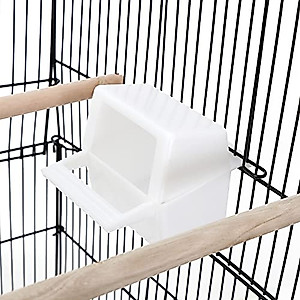 ZENY 59.3 Inch Bird Cage, Rolling Wrought Iron Parrot Cage with Side-Out Tray, Storage Shelf, Pet Bird House for Parrot Cockatiel Cockatoo Parakeet Macaw Finches