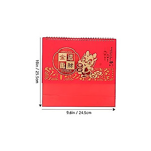 Abaodam 2024 Desk Calendar Decor Calendar Desk Monthly Calendar Daily Use Standing Calendar Freestanding Calendar Table Calendar Ornament Desk Calender Small Calendar Desktop Paper Office