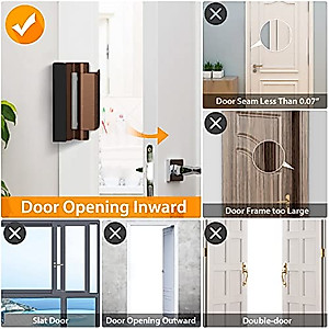 Door Reinforcement Lock Home Security - Door Locks for Kids Safety Childproof Door Latch Guard with 3" Stop Withstand 800 lbs Inward Swinging Front Door Upgrade Night Lock Prevent Unauthorized Entry