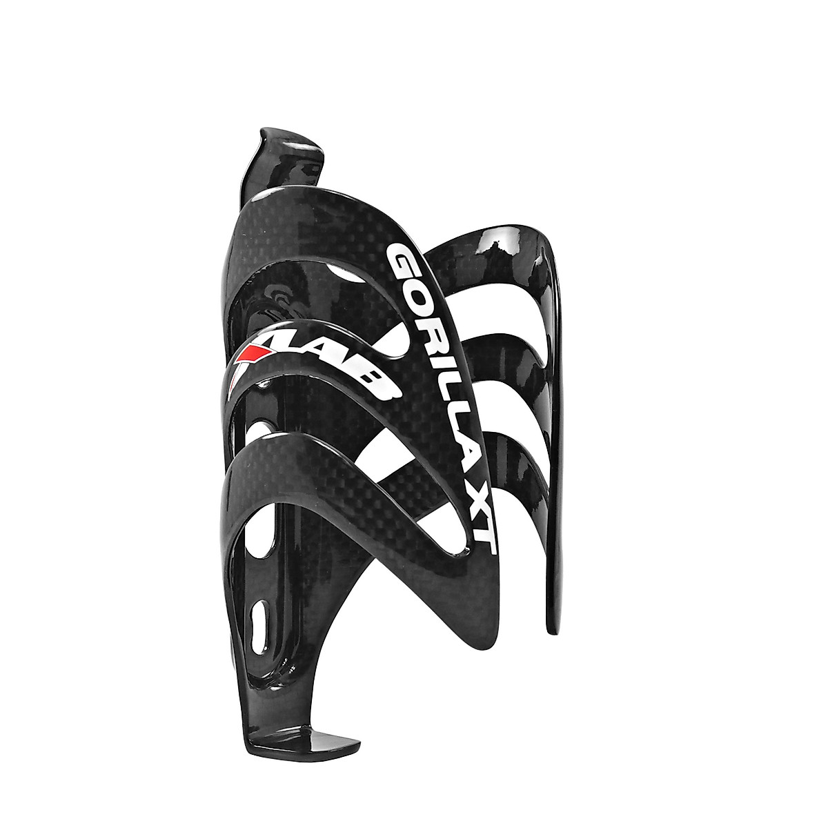 XLAB Gorilla XT Carbon Water Bottle Cage for Triathlon and Road Bikes 14 pounds of Grip Force – Gloss Black