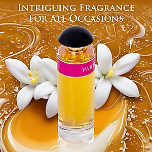 NovoGlow Party Girl for Women - Sweet Top Layer with Middle Layer of Powdery Notes & Musk - Aroma of Caramel, Vanilla & Toasted Nuts - Scent for Any Occasion - Elegant 100ml Bottle with Suede Pouch