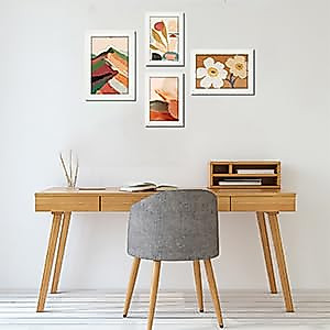 4x6 Picture Frame Set of 10, Wood Photo Frame for 4x6 Pictures, Tabletop or Wall Mount Display Picture Frames for Prints, Photos, Paintings, Landscape and Kids Artwork (White)