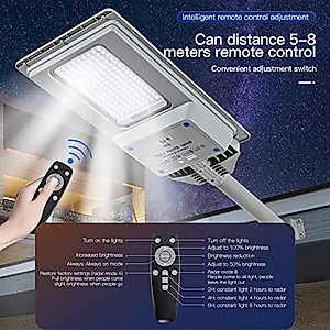 Vikrami 1000W Solar Street Lights Outdoor Waterproof 80000LM, Dusk to Dawn, with Motion Sensor and Remote Control, Suitable for courtyards, Gardens, Streets, Garage, etc. Wall or Pole Mount