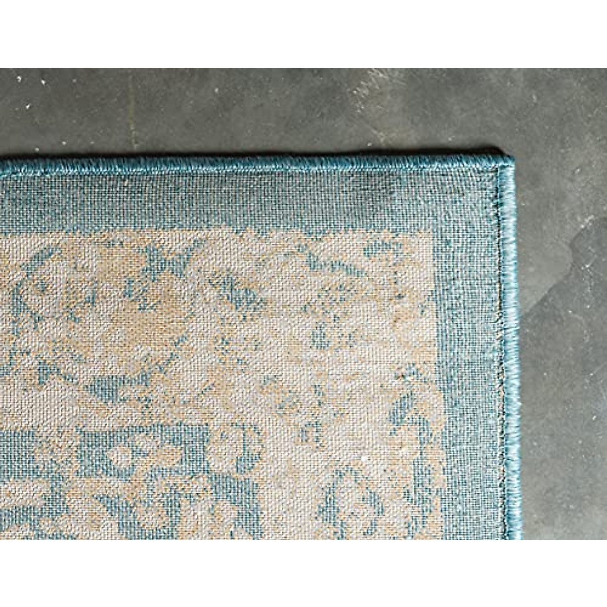Unique Loom Oslo Collection Traditional Botanical Teal Area Rug (5' x 8')