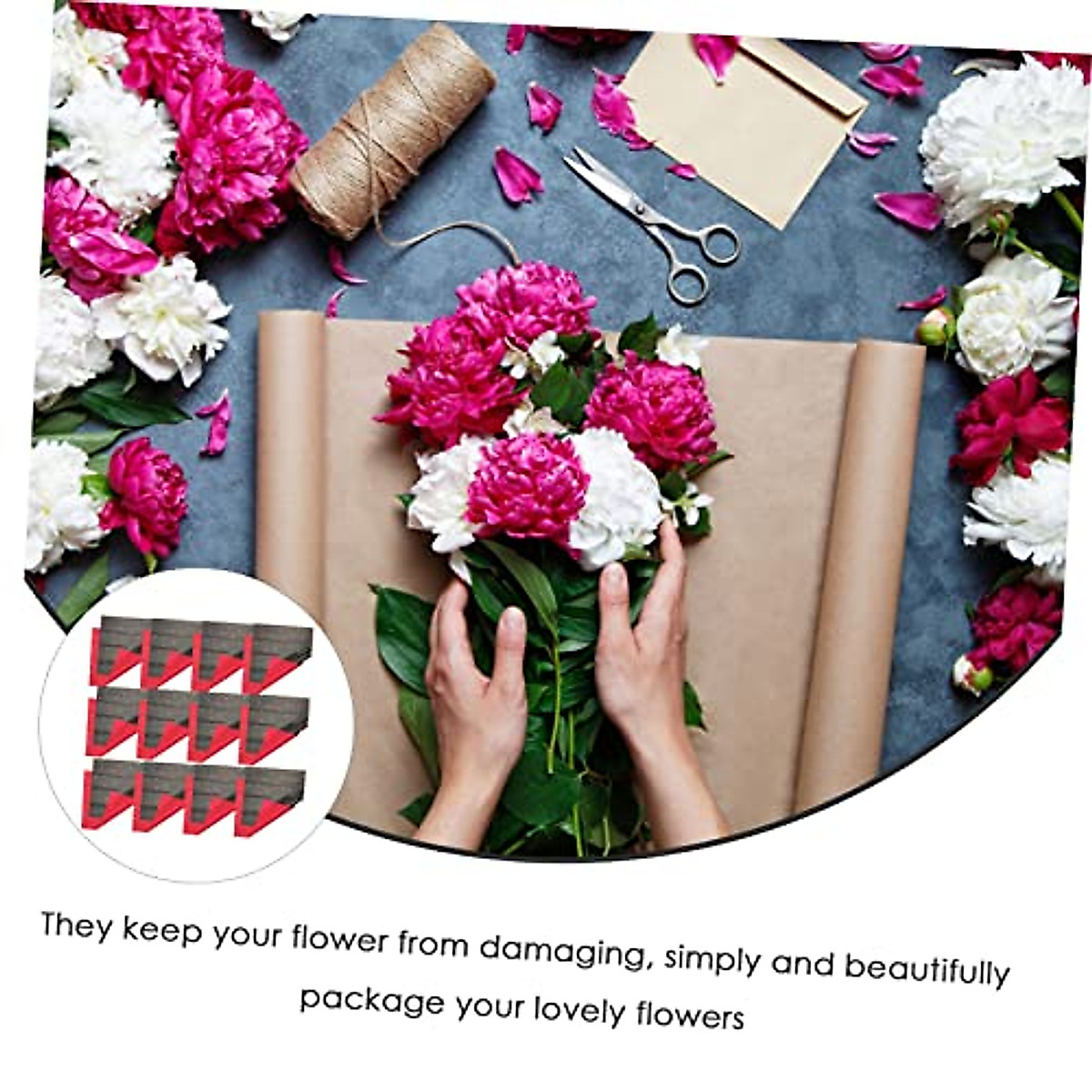 NOLITOY 60 Pcs Flower Wrapping Paper Gift Wrapping Paper Wrapping Paper for Flowers Flower Packing Paper Unique Wrapping Paper Floral Packing Paper Gift Paper Fruit Basket Wedding Opp