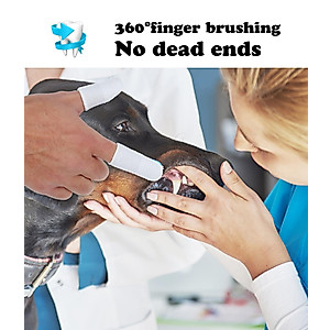 CXP Good Goods Dog Toothbrushes,Two-Finger Toothbrush Kit,360ºTeeth Cleaning for Dogs,Cats (20 Pieces)