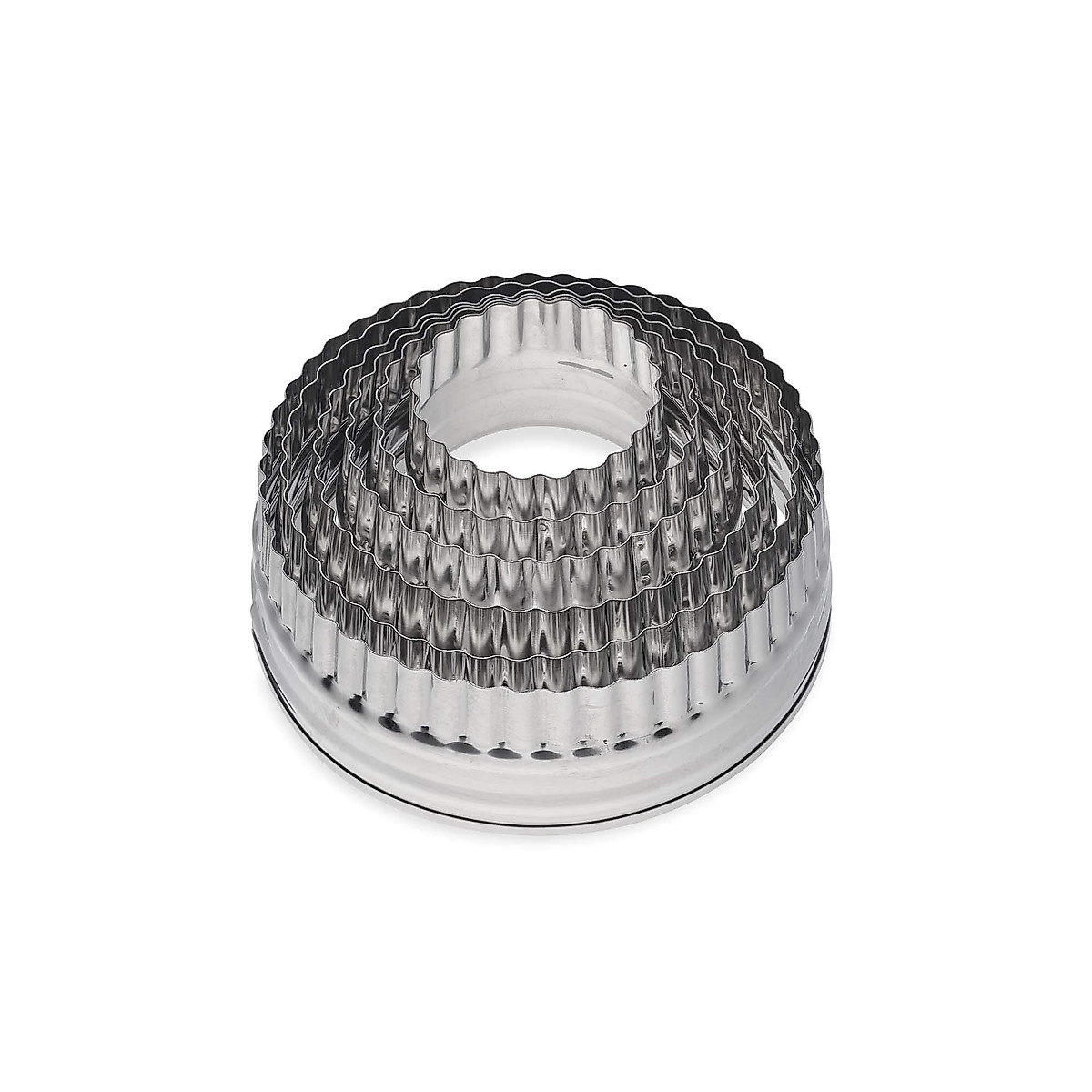 husMait Stainless Steel Cookie Cutters - Set of 5 Premium Kitchen Cookie Cutters for Baking Cookies, Donuts and Pastries (Cookie Cutters)