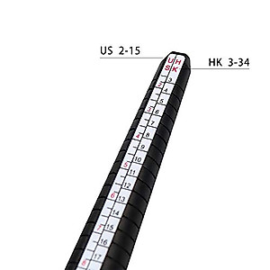 PUPUKA Ring Sizer, US Size 2-15 EUR Size 41-76 with Half Size, Easy-to-Use Ring Sizer Measuring Tool