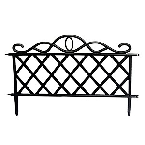Haokaini Decorative Garden Fence 14in(H) x18.5in(L) Dog Pet Animal Barrier Landscape Fencing Border Fence Panel Flower Edging for Outdoor Yard Patio Flower Bed