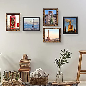 SESEAT 8x10 Picture Frame Wood Brown, Photo Frame for Wall Mounting or Tabletop, 1 Pack
