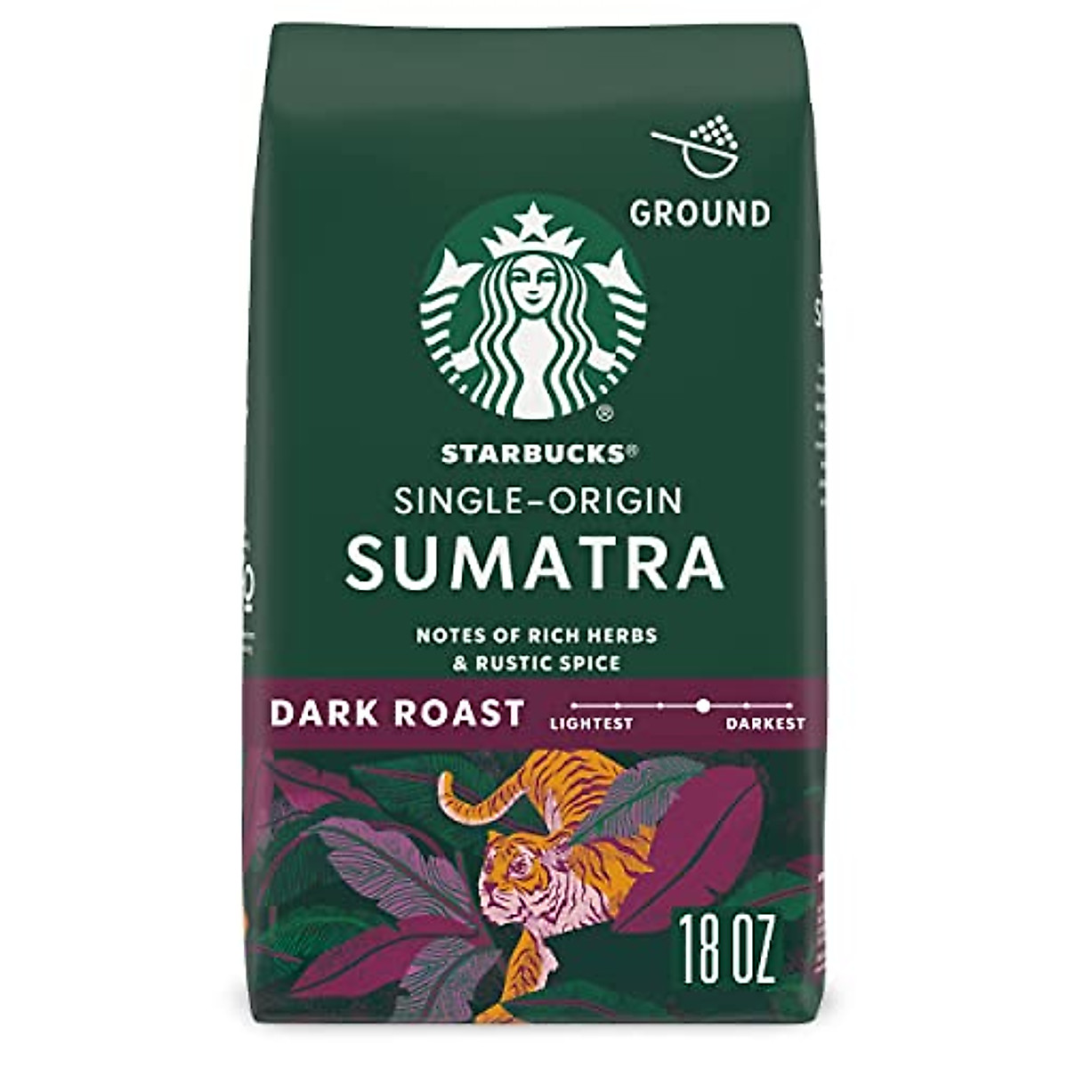 Starbucks Ground Coffee—Dark Roast Coffee—Sumatra—100% Arabica—1 bag (18 oz)