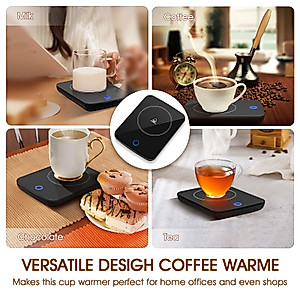 Misby Mug Warmer, Coffee Cup Warmer with Auto Shut Off, Gravity-Induction Coffee Warmer for Desk Use, Coffee Mug Warmer for Coffee Lovers Gift Keep Beverages Coffee Warmer (Black)