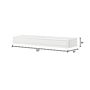 Pearl Mantels White Sarah Mantel Shelf, 72-Inch, Paint