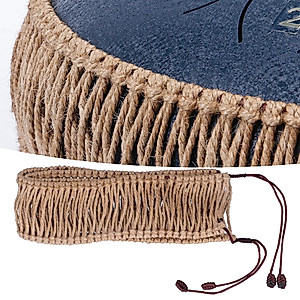 Jacksing Handpan Decoration Rattan Rope, Surround Decor Ring Handmade Braided Steel Tongue Drum Ropes for 13 Tone Drums